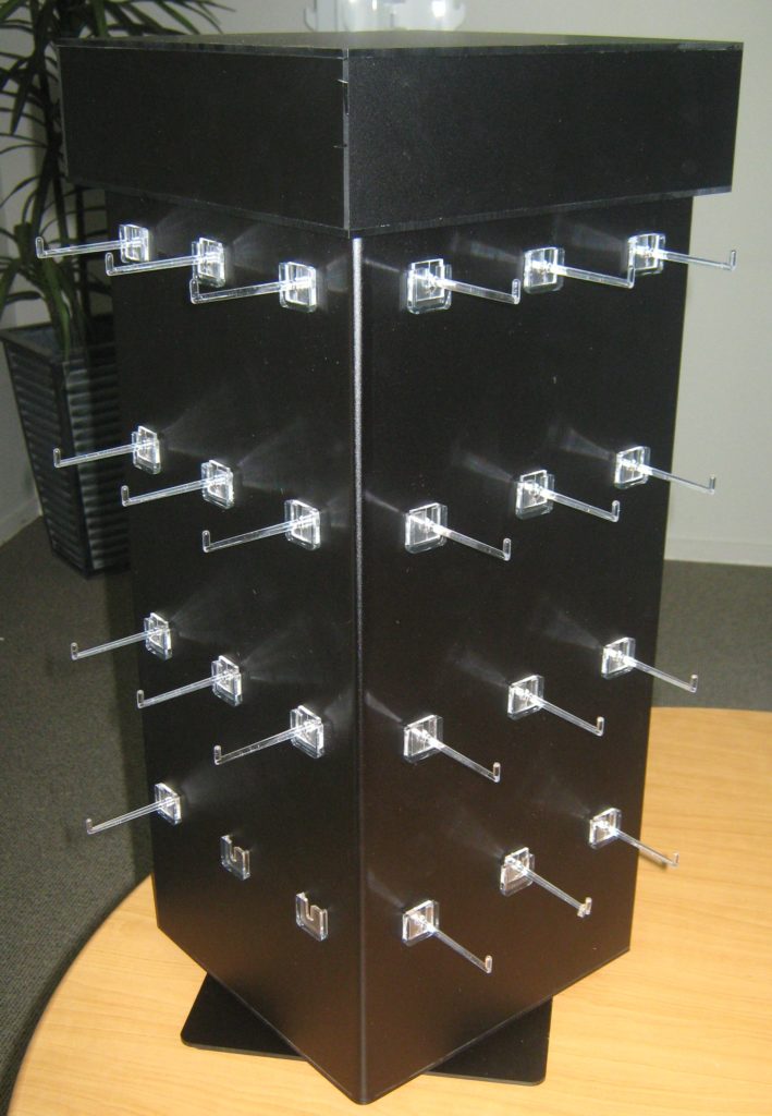 Matt Black Rotating Counter Stand | Auckland | Cambrian Plastics