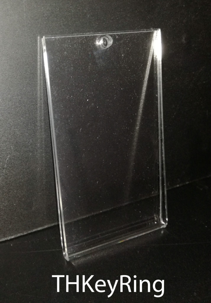 Ticket Holder Key Ring Clear Acrylic - Cambrian Plastics