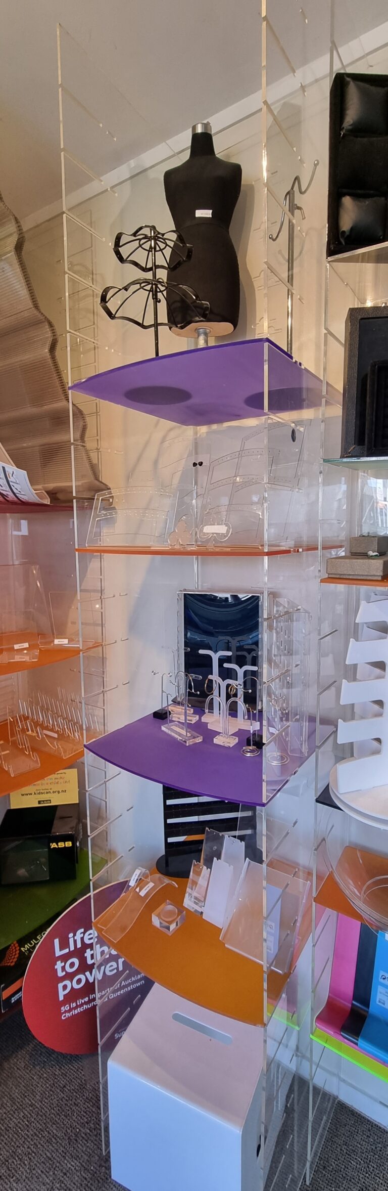 Acrylic Shelving Units | Auckland | NZ | Cambrian Plastics